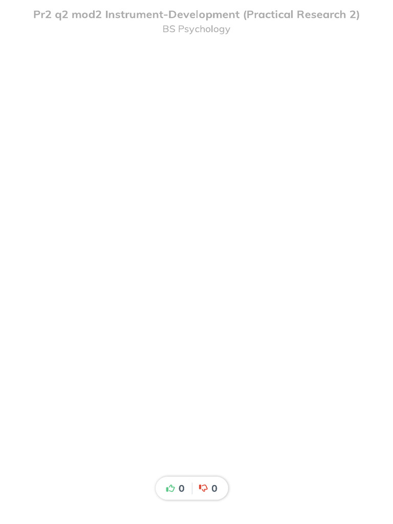 Pr2 q2 Mod2 Instrument Development Practical Research 2 Compress | PDF ...