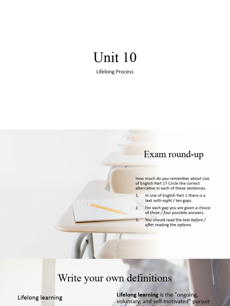 Unit 10 | PDF | Lifelong Learning | Learning
