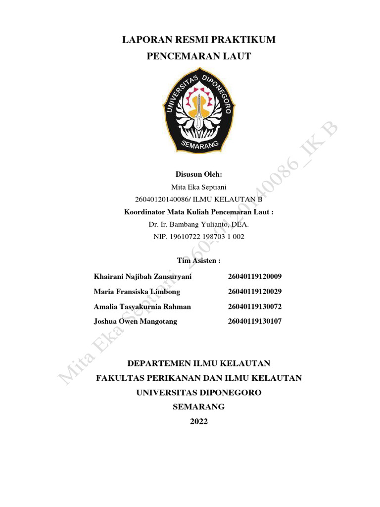Mita Eka Septiani - 26040120140086 - IK B - Laporan Resmi Pencemaran ...