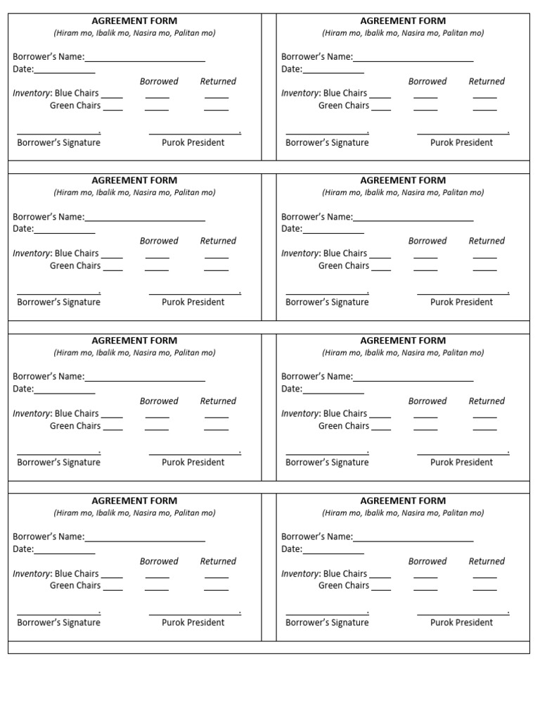 Upuan Form | PDF