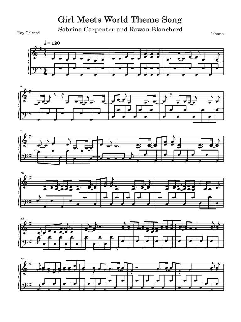 Girl Meets World Theme Song PDF | PDF