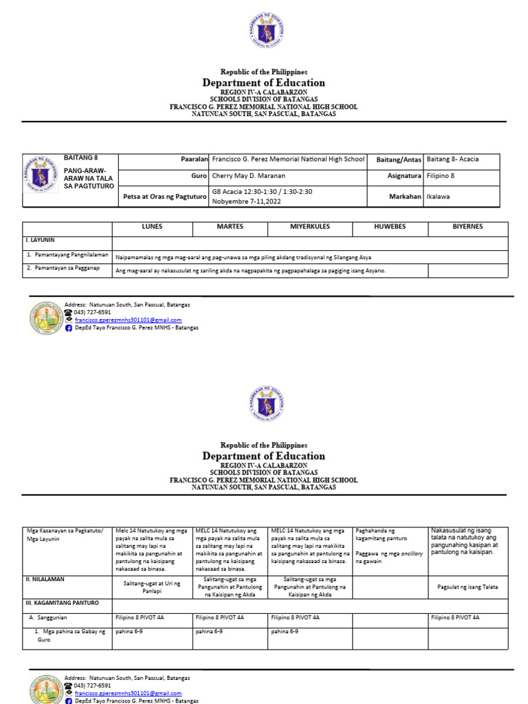 K2 - Nobyembre 7 11 2022 - L1 | PDF