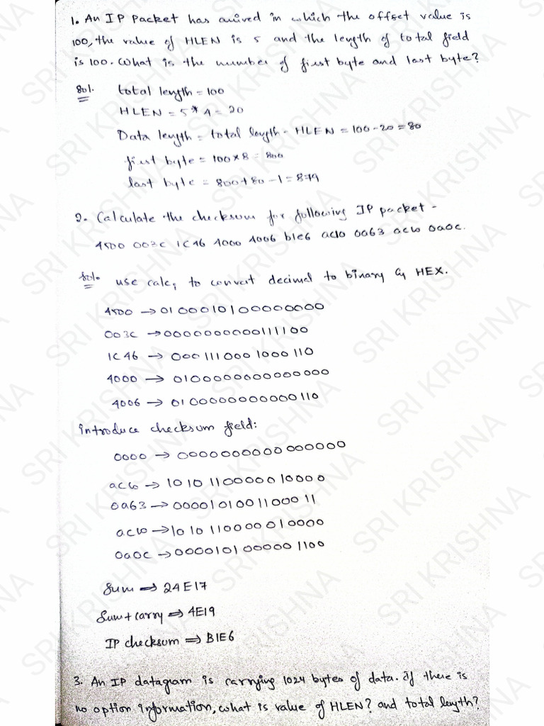 CN Problems Solved | PDF