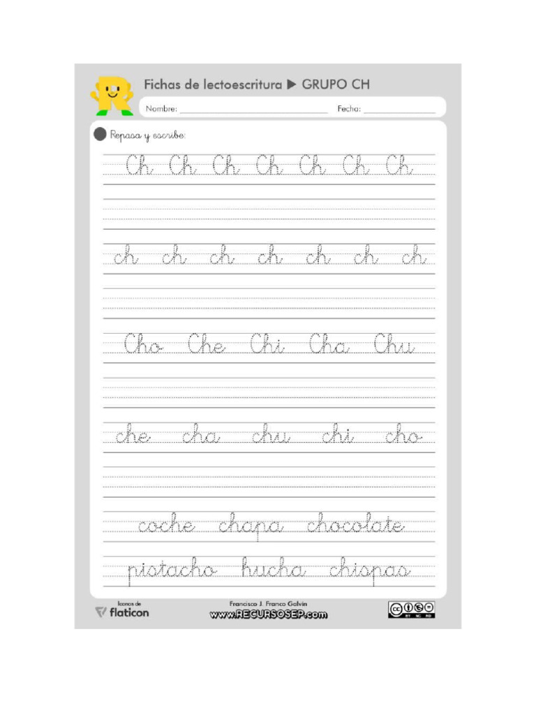 Escritura Letra CH | PDF