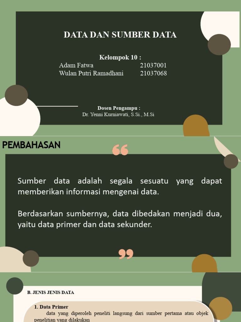 Sumber dan Jenis Data Penelitian | PDF | Ilmu Sosial