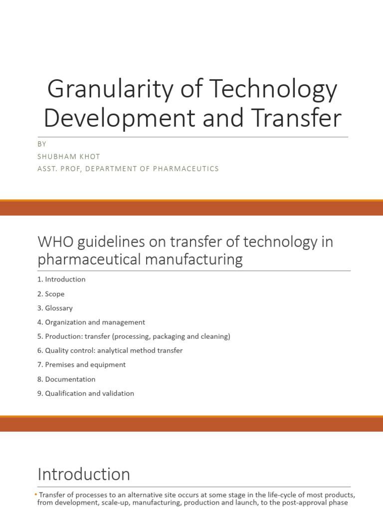 Unit - Granularity Technology Transfer - SVK | PDF | Verification And ...