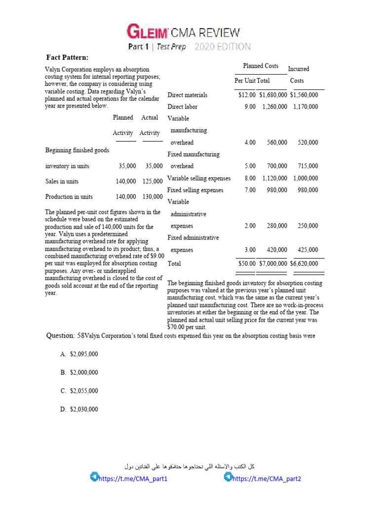 Fact Pattern | PDF | Cost | Inventory
