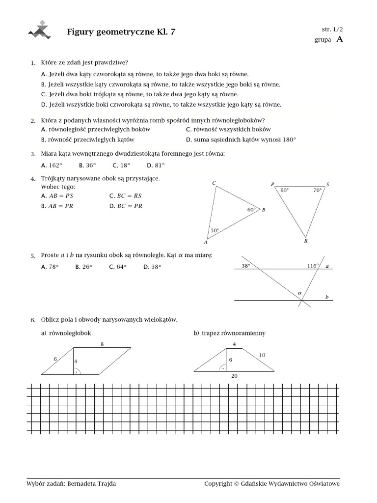 Kl. 7 Figury Geometr. | PDF
