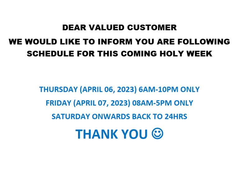 Dear Valued Customer | PDF