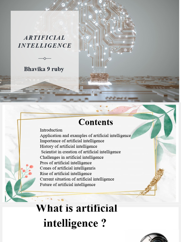 Artificial Intelligence: Bhavika 9 Ruby | PDF | Artificial Intelligence | Intelligence (AI ...