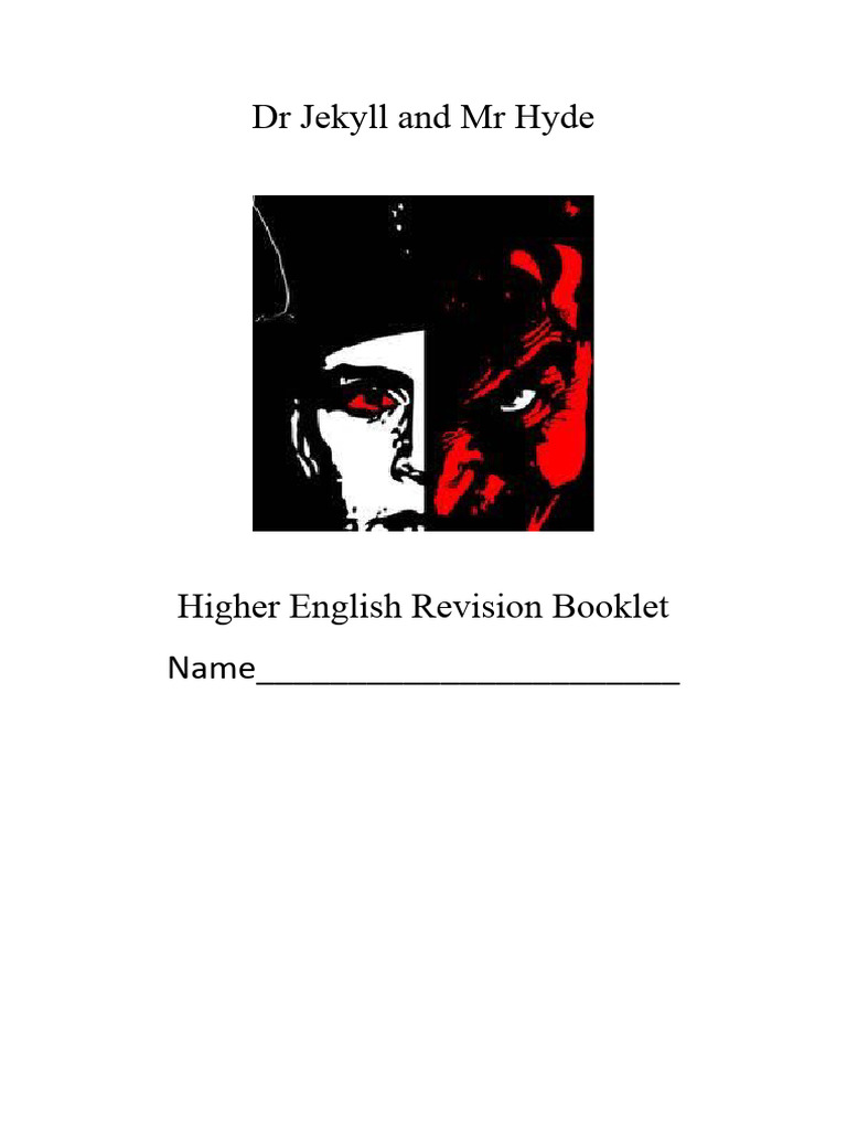 Jekyll Revision Booklet | PDF | Strange Case Of Dr Jekyll And Mr Hyde ...