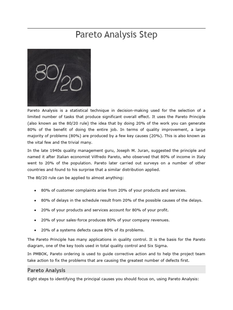 Pareto Principle | PDF