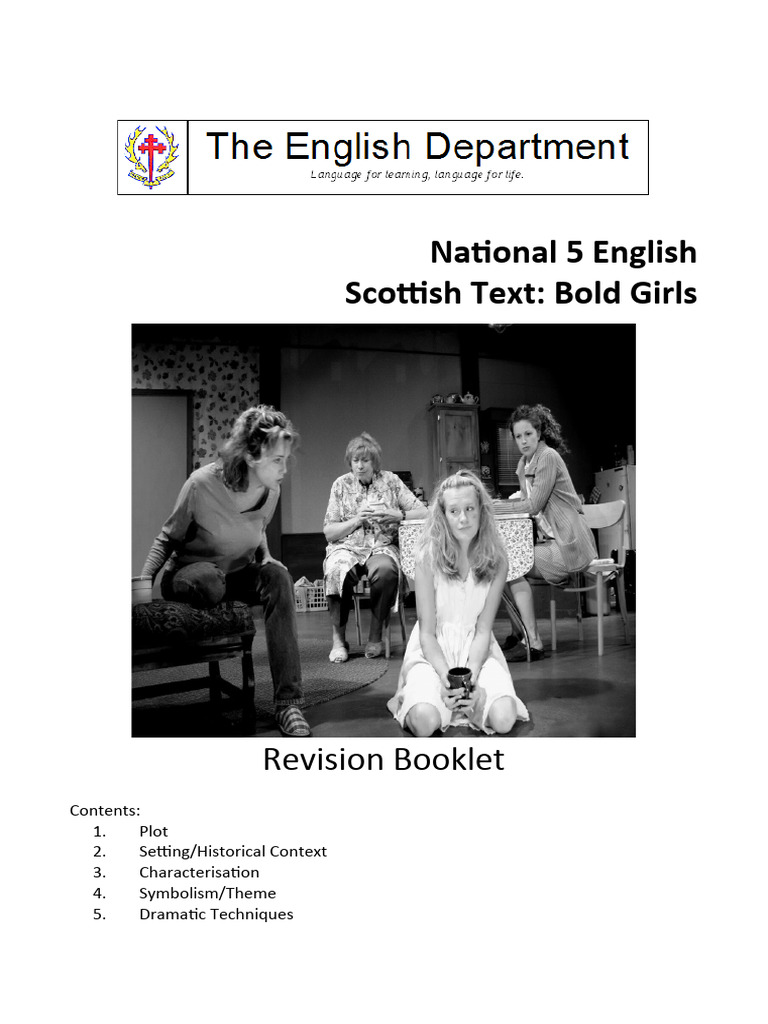 N5 Scottish Text Drama Bold Girls Revision Booklet | PDF | The Troubles ...