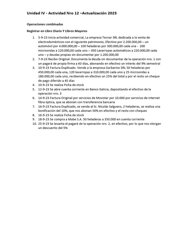 U4 ACT 12 Operaciones Combinadas | PDF
