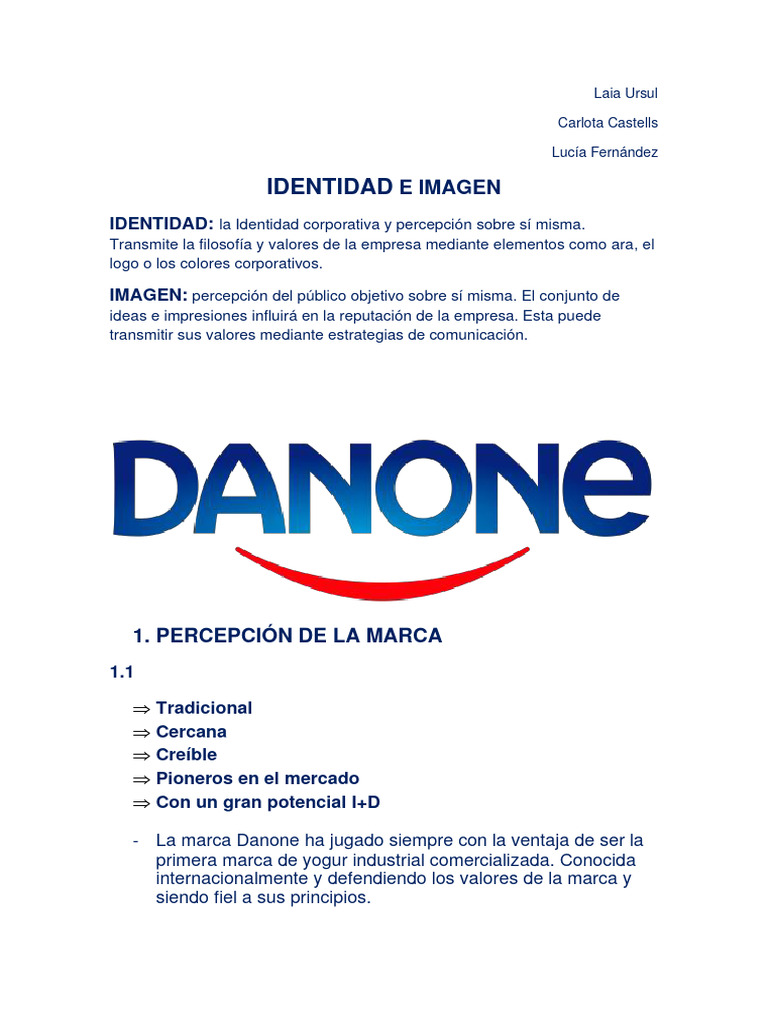 DANONE Imagen | PDF | Marca | Sustentabilidad