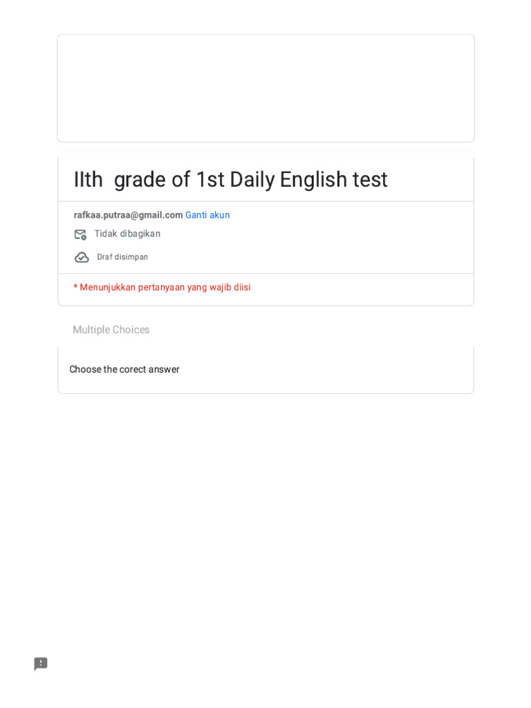 IIth Grade of 1st Daily English Test | PDF