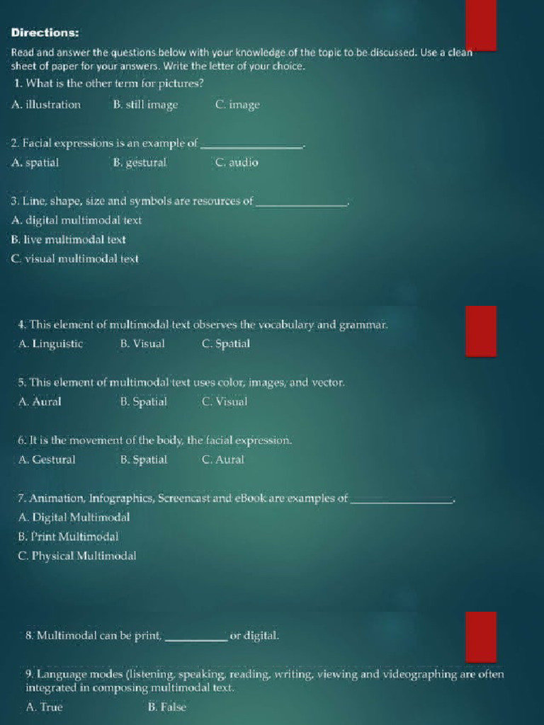 Multimodal and Its Elements | PDF