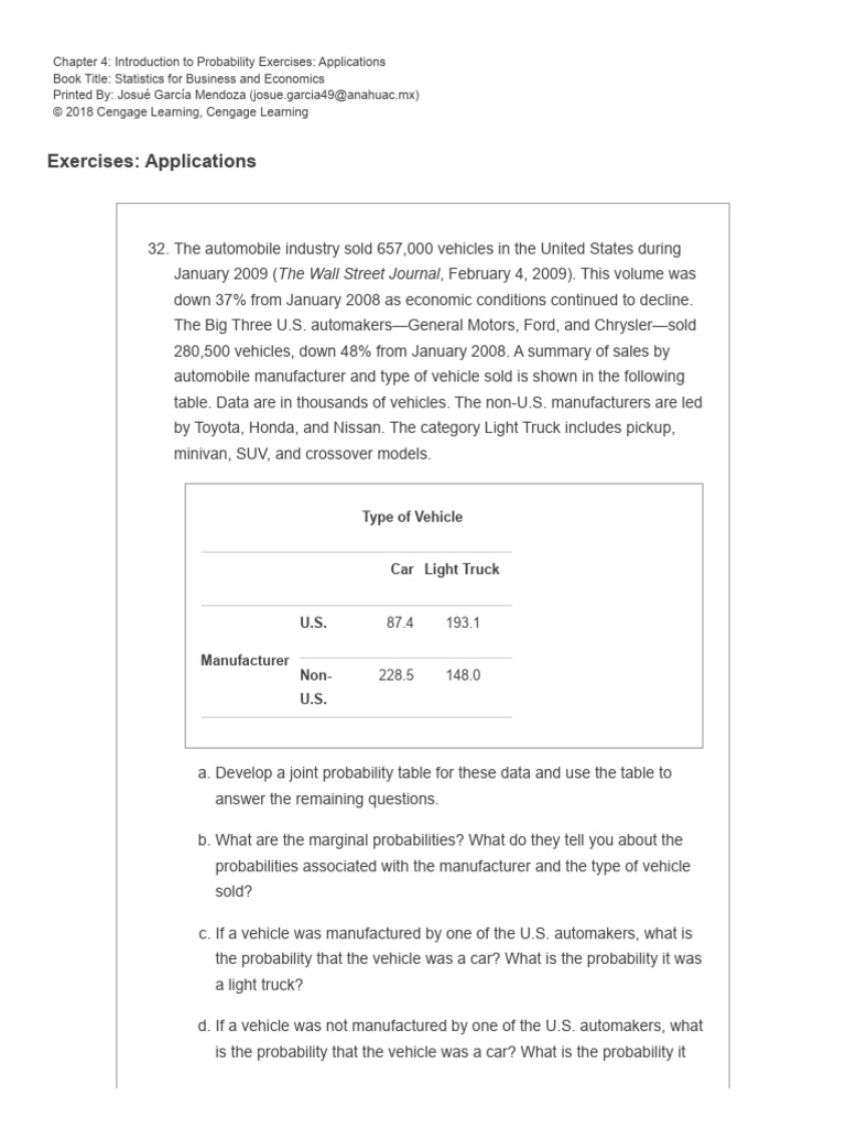 Guia 3 - Proba Condicional | PDF | Automotive Industry | Car