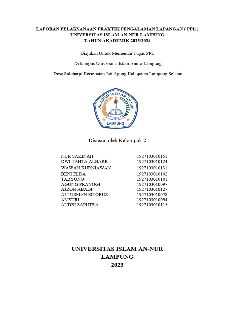 Laporan PPL KELOMPOK 2 HKI A | PDF | Karier & Perkembangan