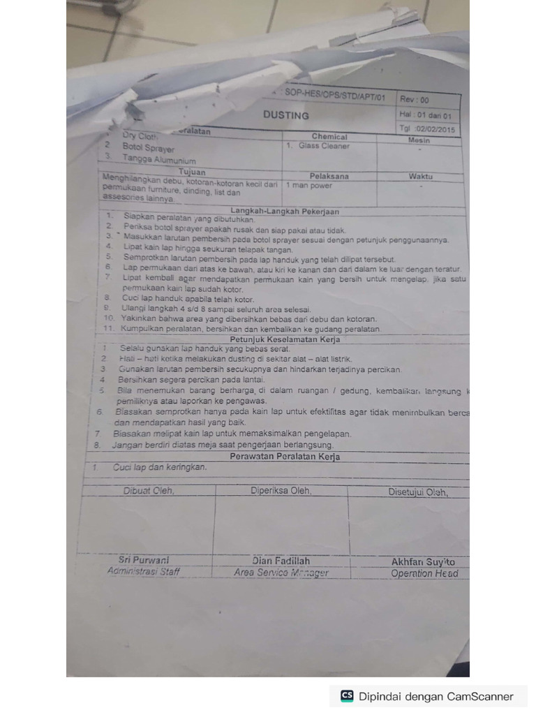 Materi Training Cleaning Service | PDF