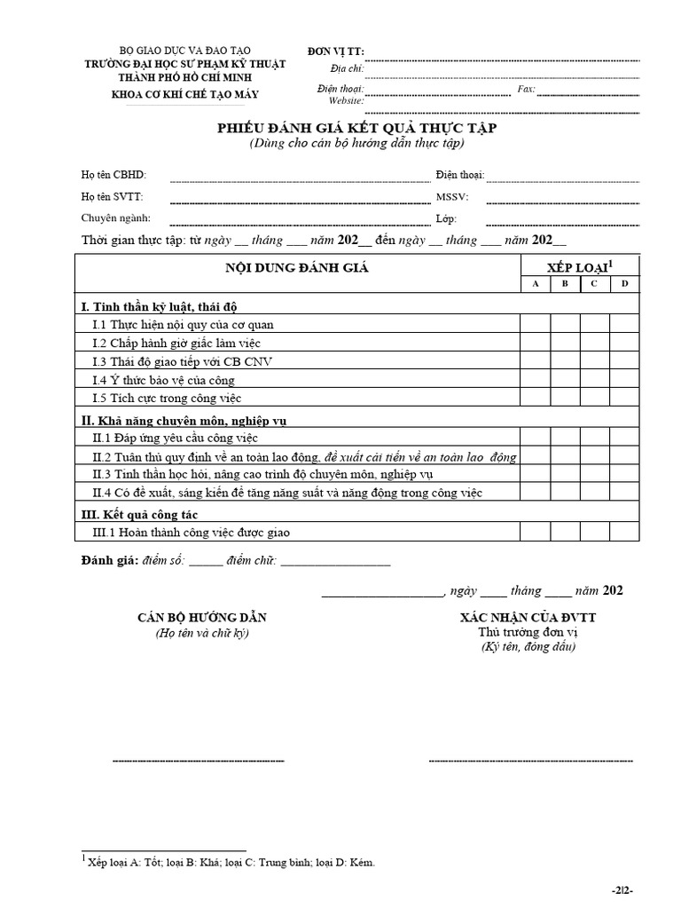 FILE - 20210315 - 200623 - Rubric Danh Gia TTTN - Bieu Mau | PDF