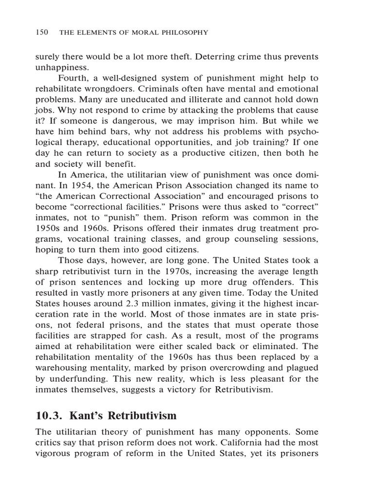 Kants Retributivism Pdf Prison Rationality