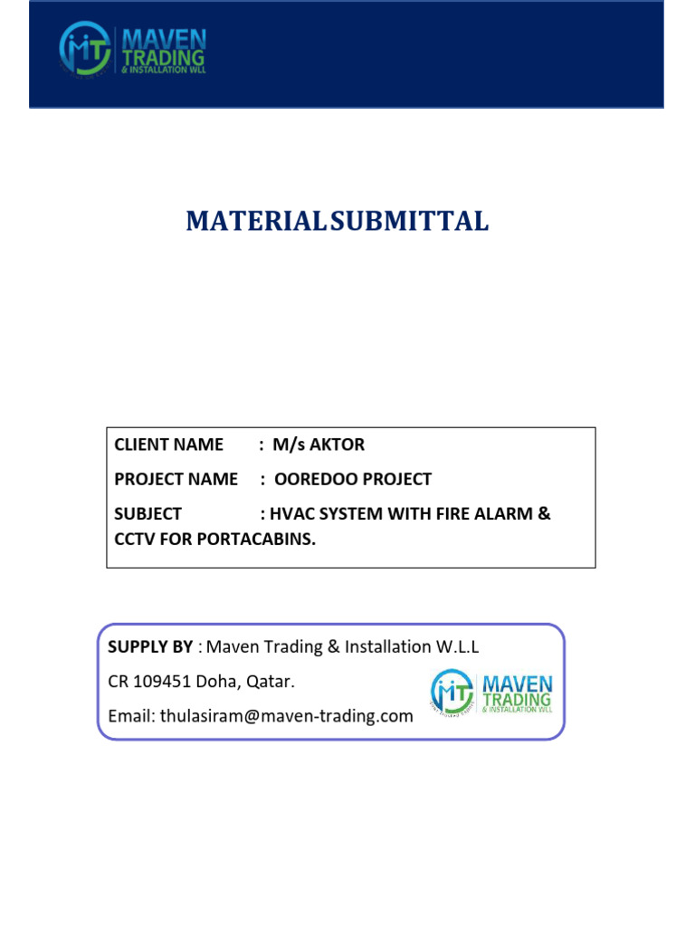 Material Submittal - HVAC60076 | PDF