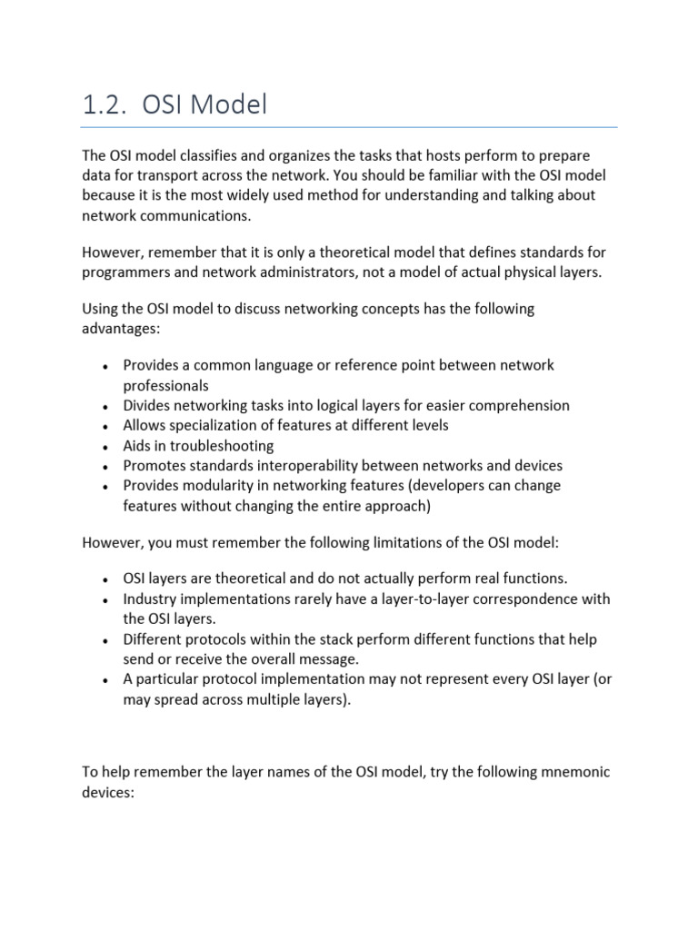 Network | PDF | Osi Model | Internet Protocol Suite