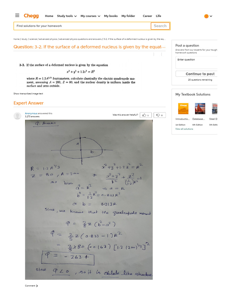 3-2. If The Surface of A Deformed Nucleus Is Given... | Download Free PDF | Atomic Nucleus | Atoms