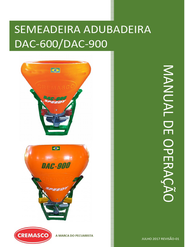 Manual de Operação DAC-600/DAC-900 | PDF | Trator | Engenharia Mecânica
