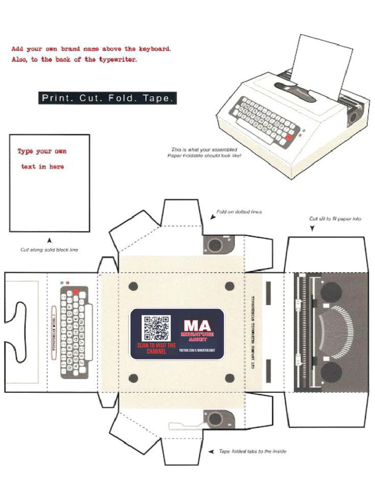 Typewriter Cut Out | PDF