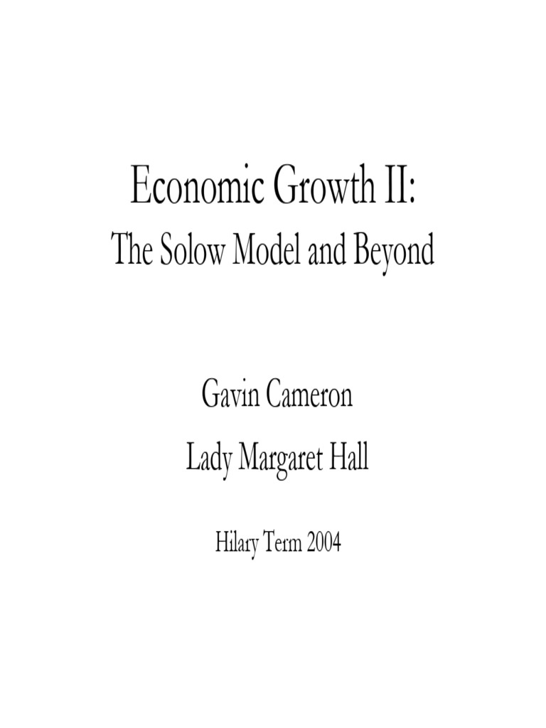 Technological Effect Solow Growth Model | PDF | Economic Growth | Economies