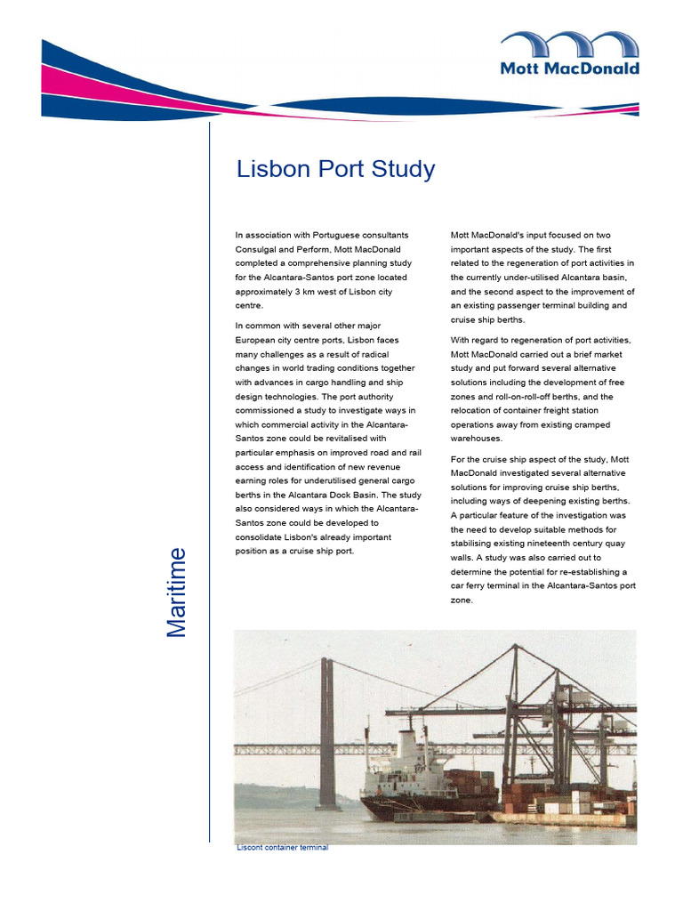 PS Lisbon Port Study Portugal | PDF | Port | Lisbon