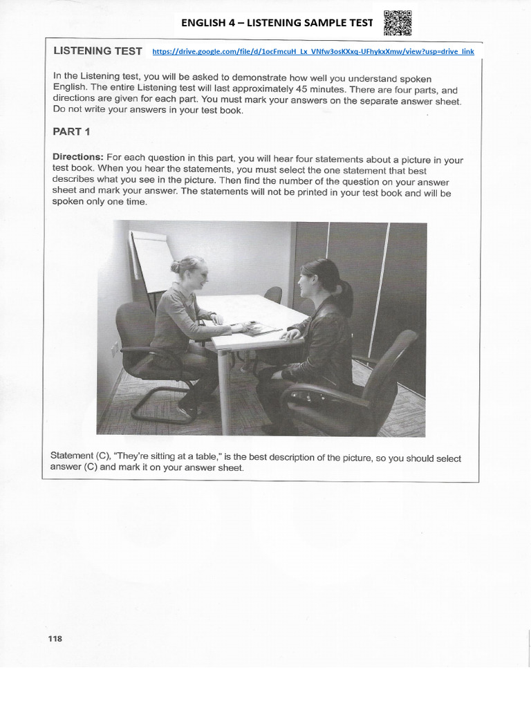 English 4-Listening Sample Test t8 | PDF