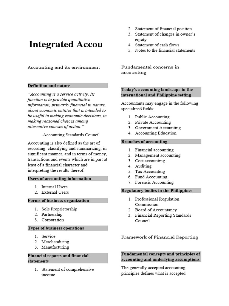 Overview of Accounting Principles and Practices | PDF | Accounting ...