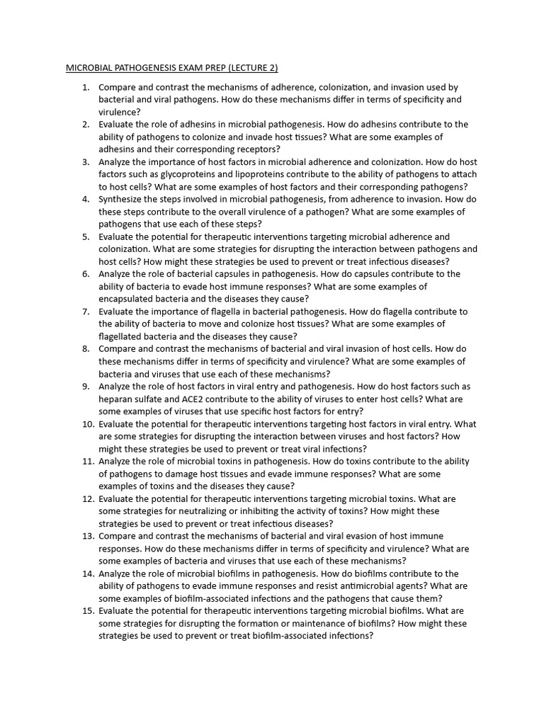Microbial Pathogenesis