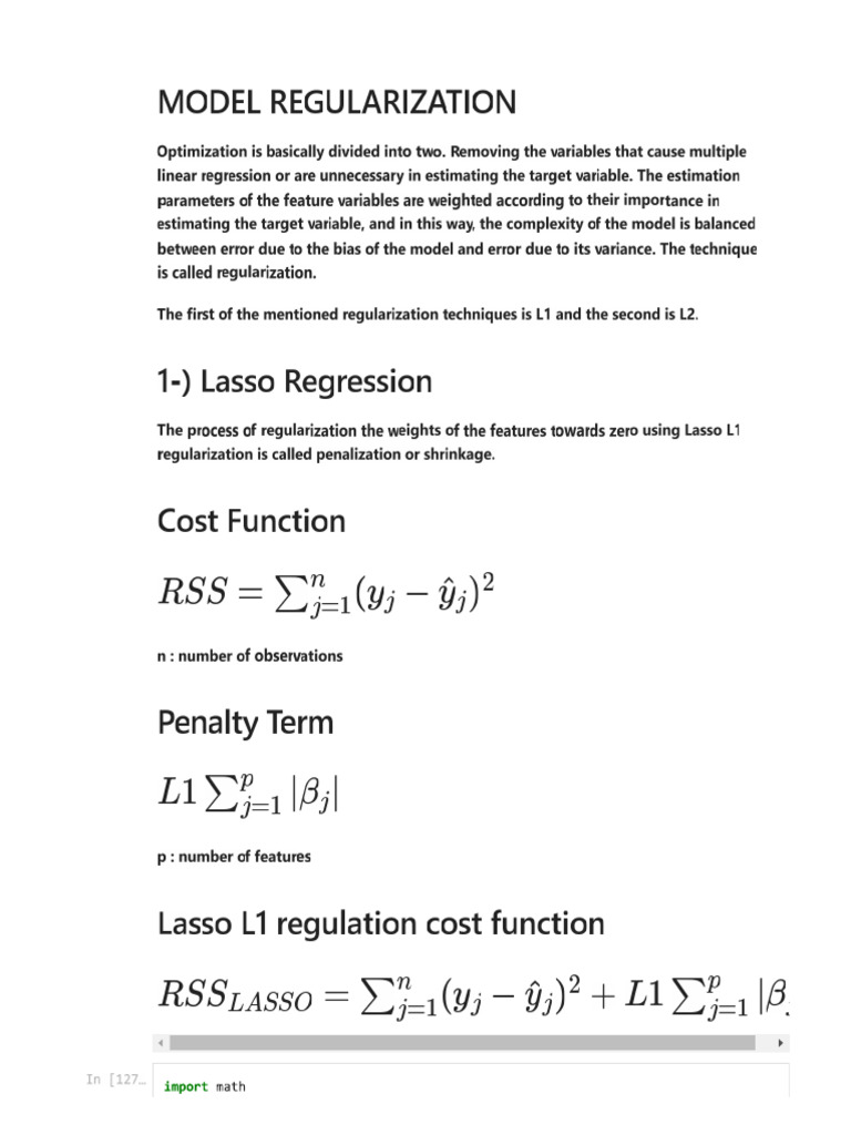 Model Regularization | PDF