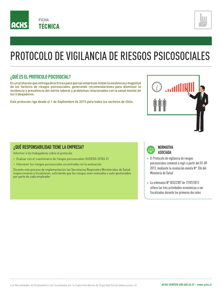 Protocolos Ministerio de Salud Riesgos Psicosociales | PDF