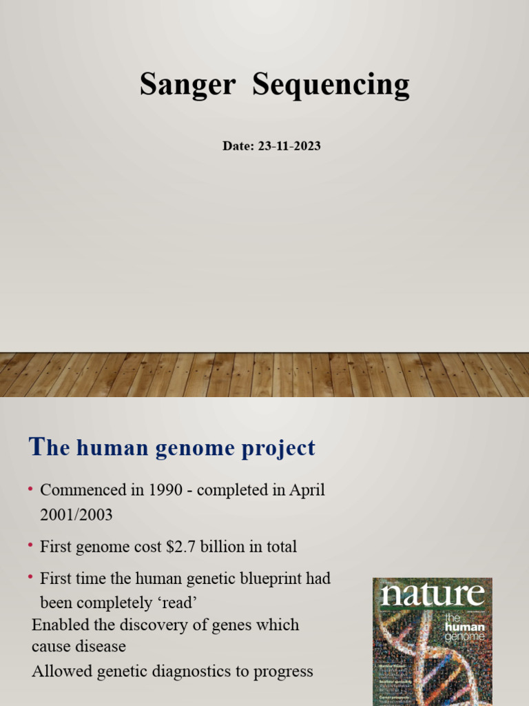 Sanger Sequencing-Saleem | PDF | Dna Sequencing | Polymerase Chain Reaction