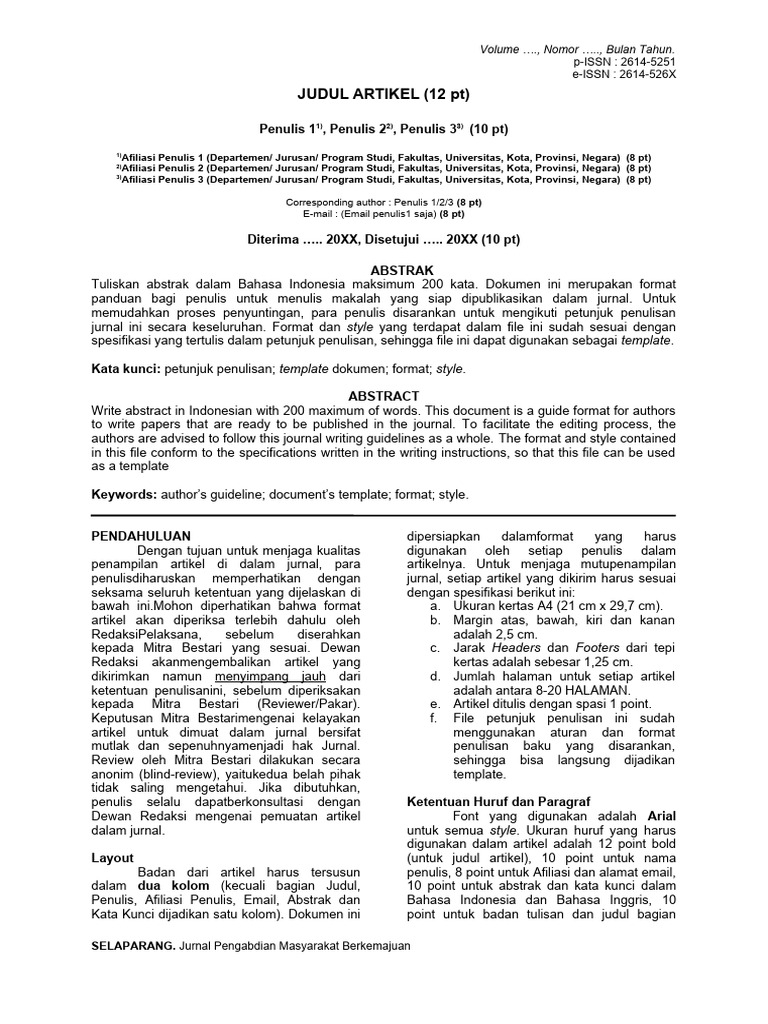 TEMPLATE SELAPARANG New | PDF