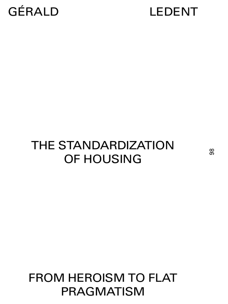 LEDENT, The Standardization of Housing | PDF | Building | Brussels
