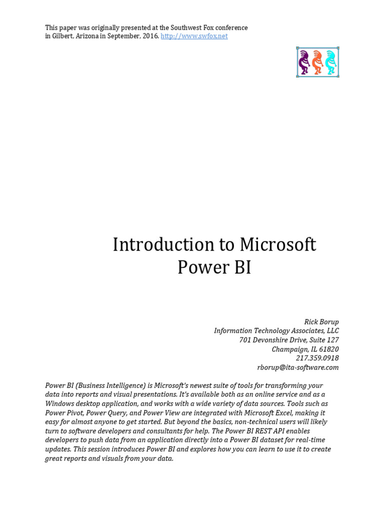 Borup PowerBI Published | PDF | Microsoft Excel | Databases