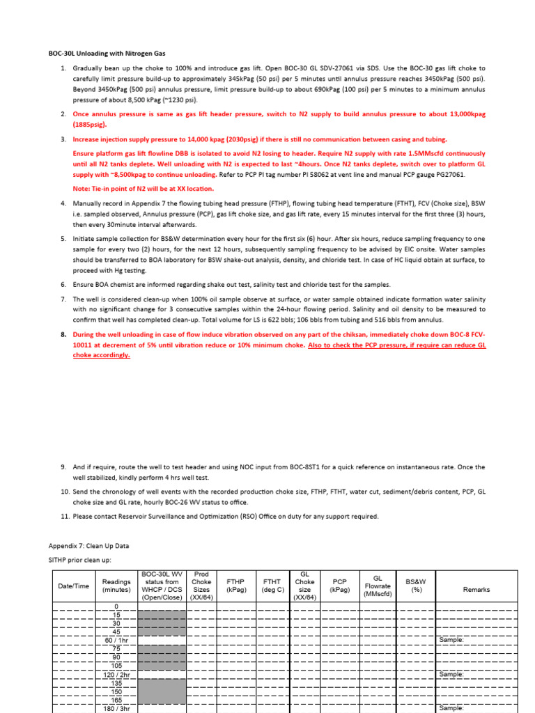 BOC-30L Nitrogen Gas Unloading Guide | PDF | Gases | Transparent Materials
