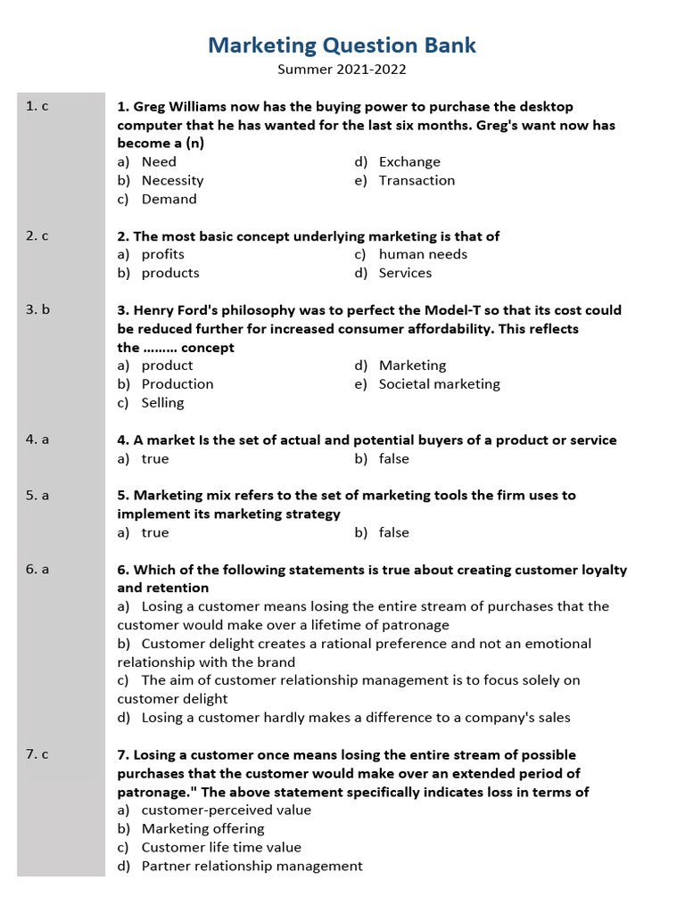 Understanding the Marketing Mix | PDF | Marketing | Sales