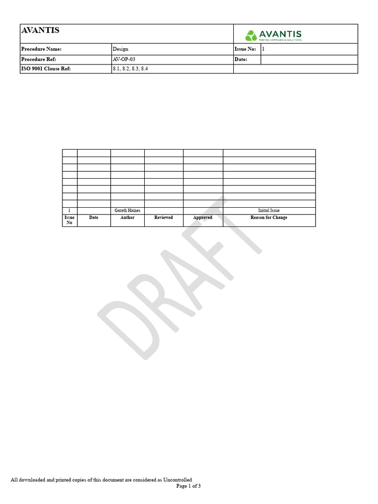 AV-OP-03 Design Issue 1 | PDF | Specification (Technical Standard ... AV-OP-03 Design Issue 1 | PDF | Specification (Technical Standard ...