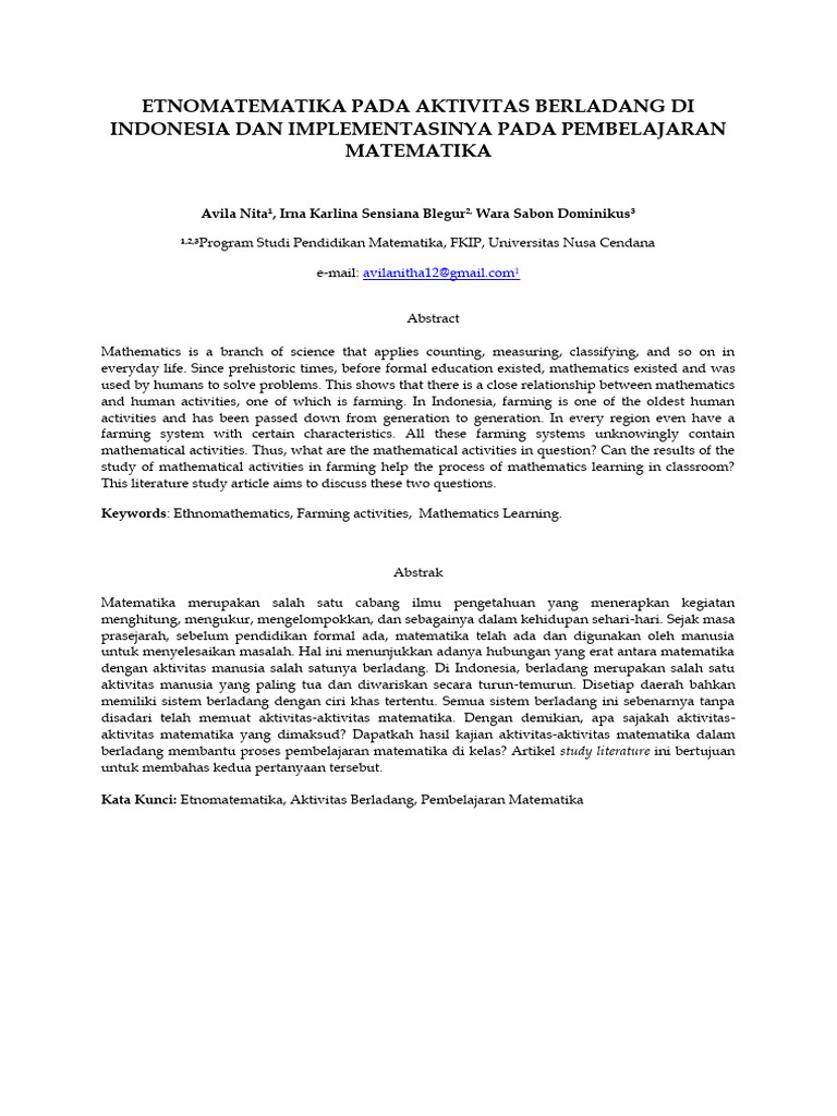 Artikel Berladang - Avila Nita - Full Paper | PDF