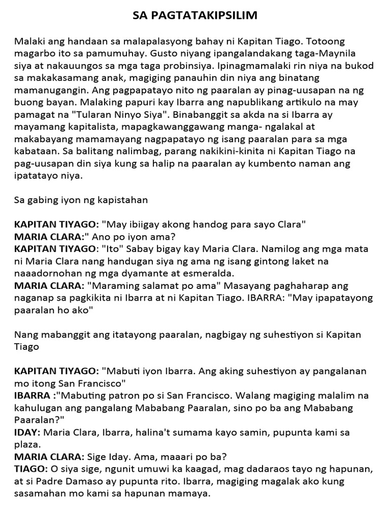 Noli Me Tangere Script Pdf