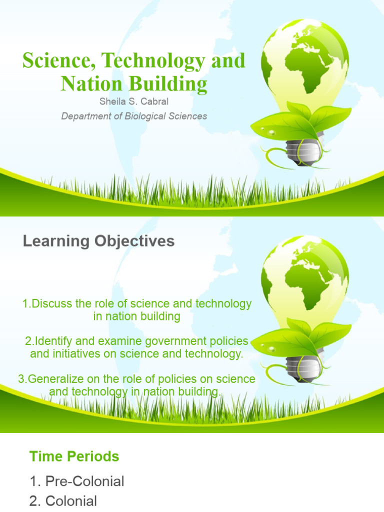 Science and Technology in Nation Building | PDF
