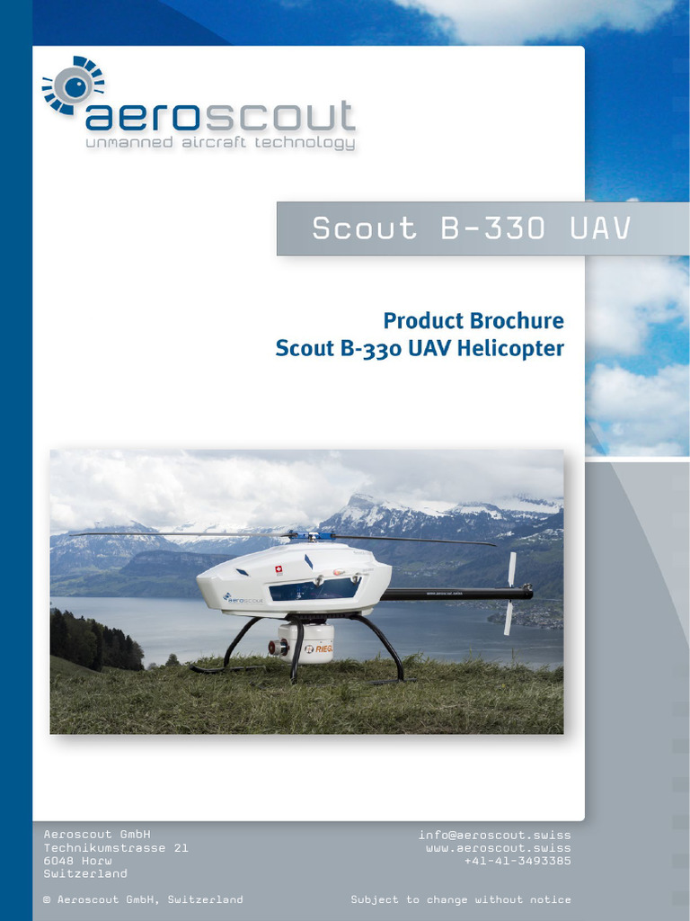 Aeroscout - Scout B-330 Brochure | PDF | Unmanned Aerial Vehicle | Payload