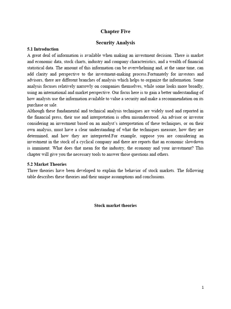 Chapter 5 | PDF | Technical Analysis | Investing